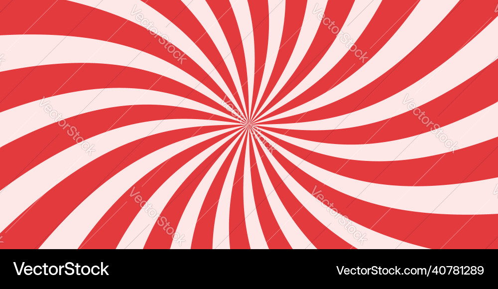 Red and White Spiral Candy Swirl Royalty Free Vector Image