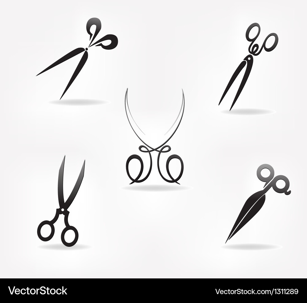Scissors stylization Royalty Free Vector Image