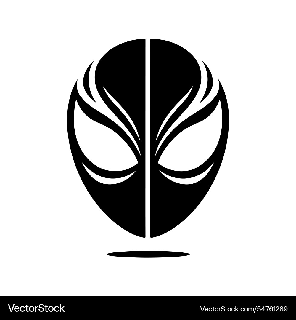 Spider man mask silhouette graphics perfect Vector Image
