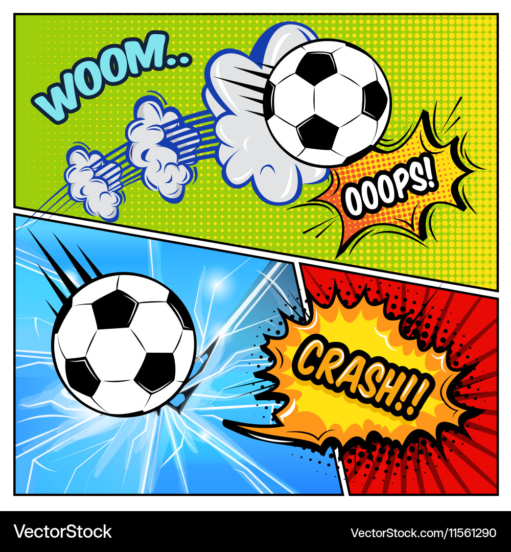 Broken window comics page Royalty Free Vector Image
