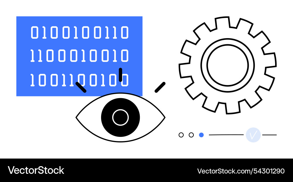 Data analysis and machine learning concept Vector Image