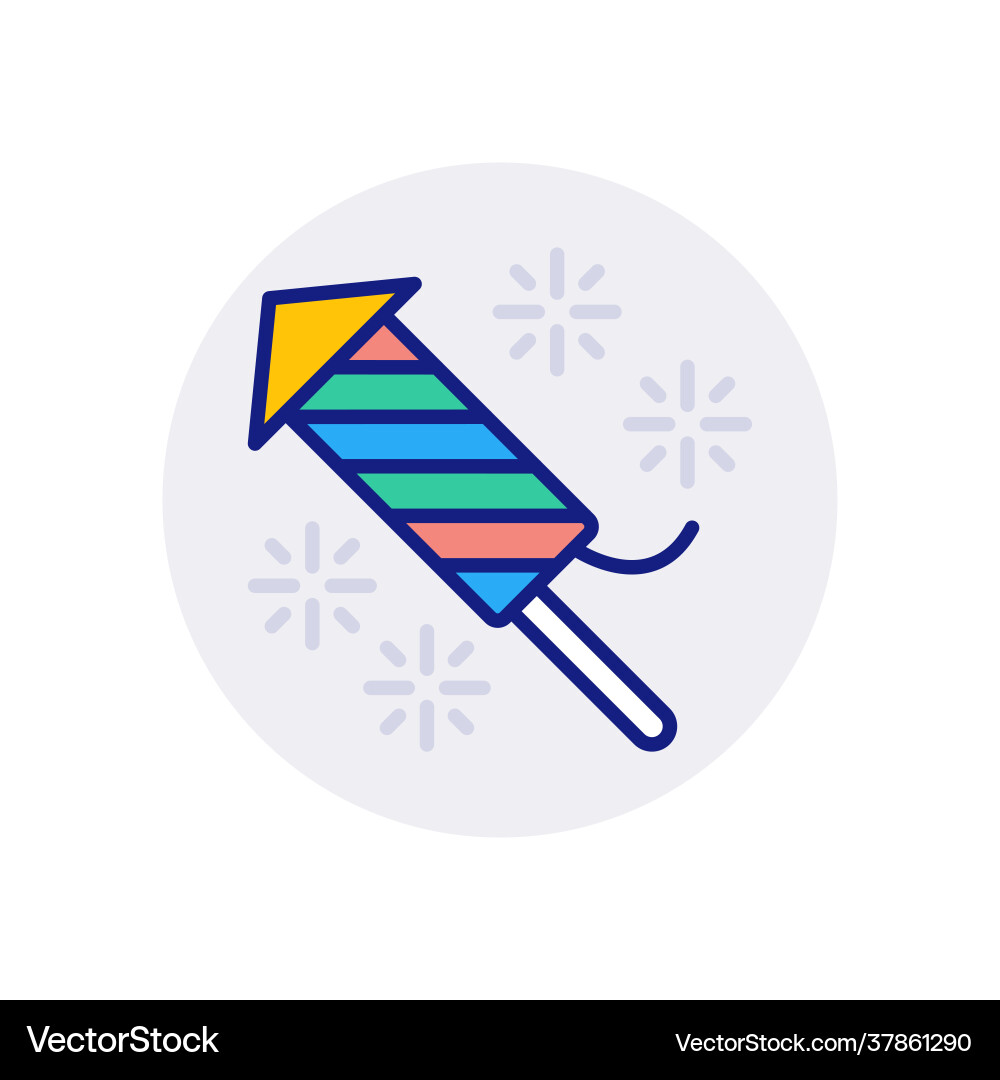 Firework icon in logotype Royalty Free Vector Image