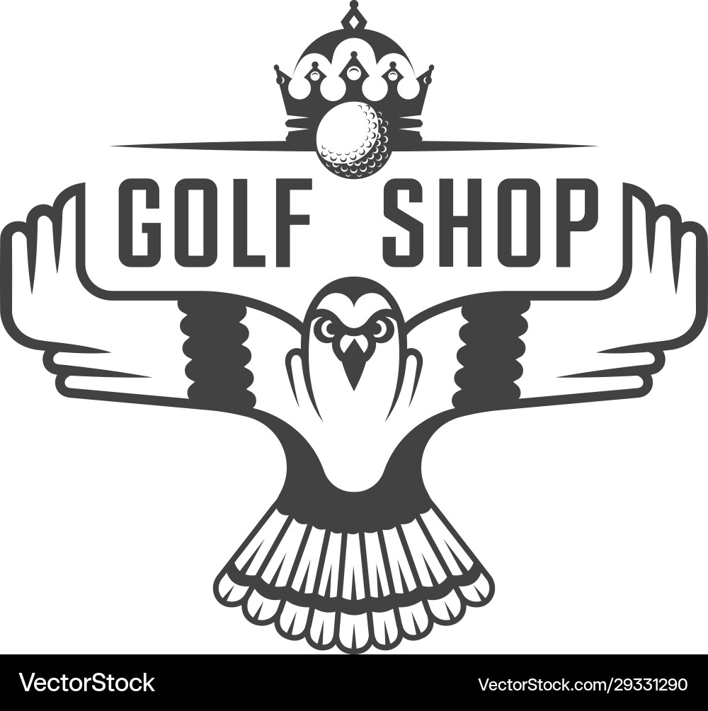 Golf shop logotype Royalty Free Vector Image - VectorStock