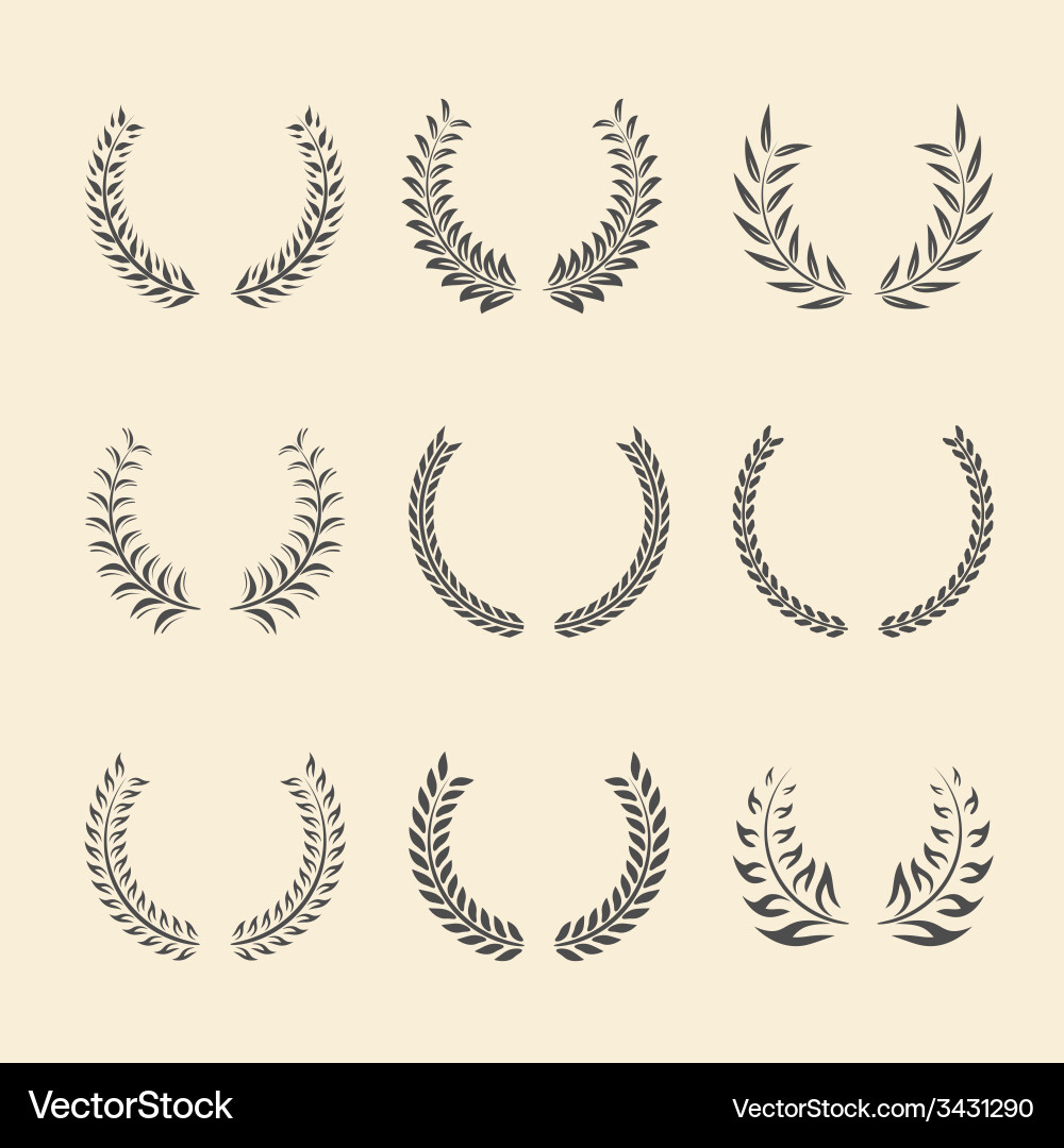 Laurel wreaths Royalty Free Vector Image - VectorStock