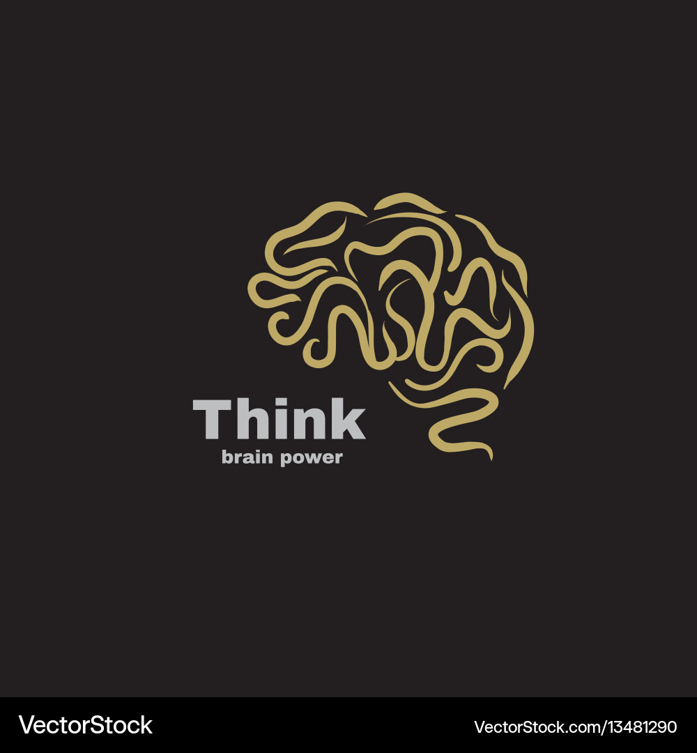 Logo brain power Royalty Free Vector Image - VectorStock