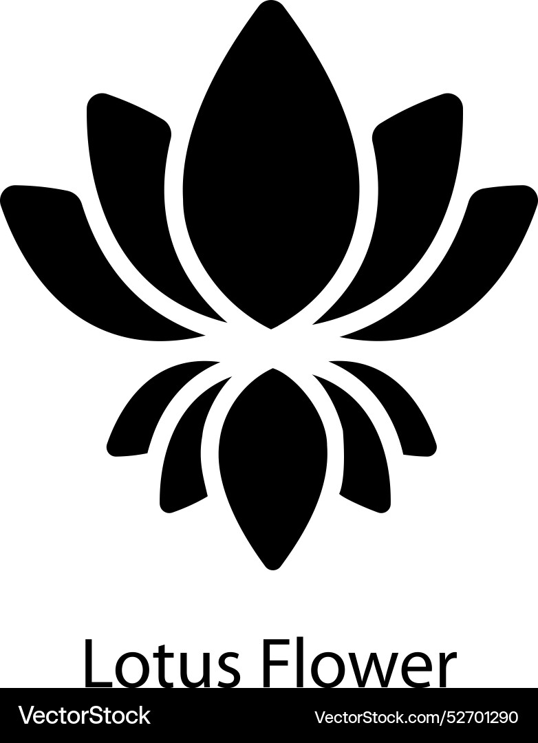 Lotus Flower Royalty Free Vector Image Vectorstock