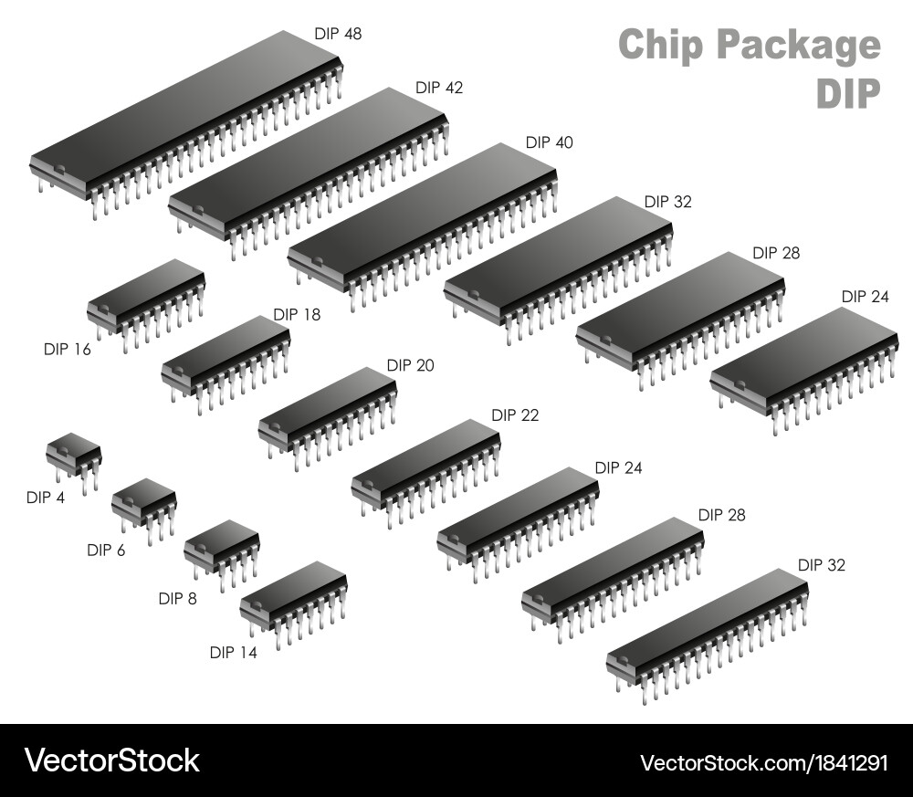 Chip package Royalty Free Vector Image - VectorStock