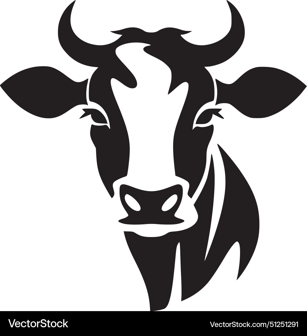 Cow - minimalist and simple silhouette Royalty Free Vector