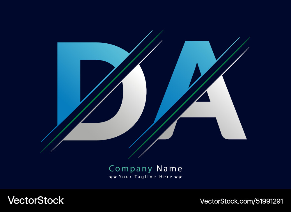 Da letter logo design template Royalty Free Vector Image