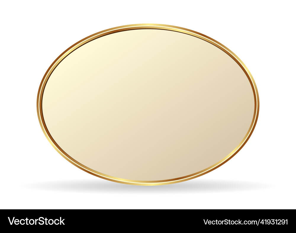 Gold plate Royalty Free Vector Image - VectorStock