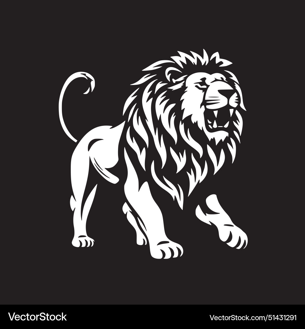 Lion - black and white isolated icon Royalty Free Vector