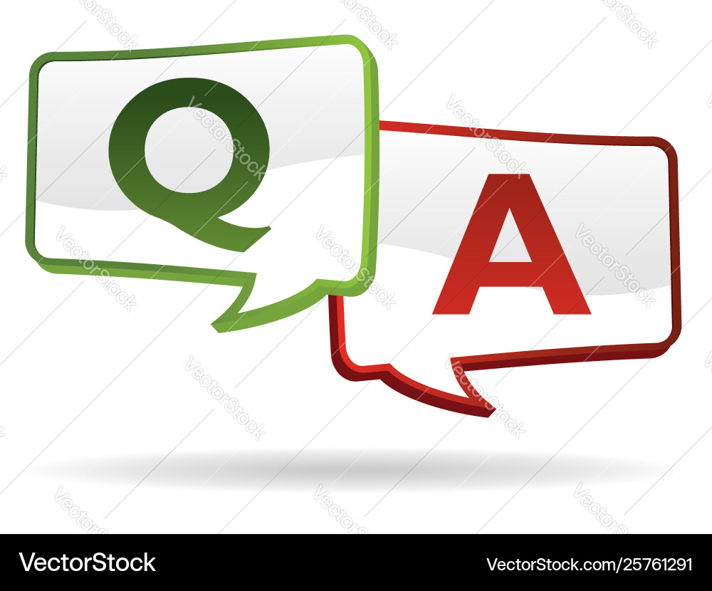 Question answer Royalty Free Vector Image - VectorStock