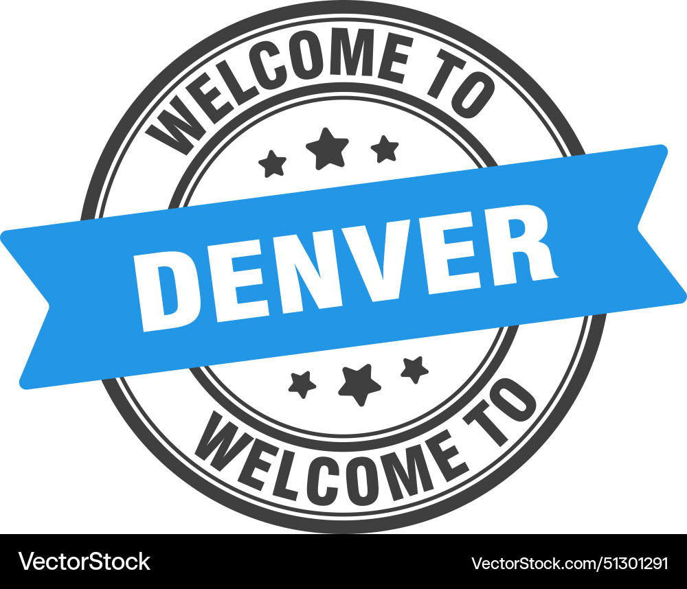 Welcome to denver stamp round sign Royalty Free Vector Image