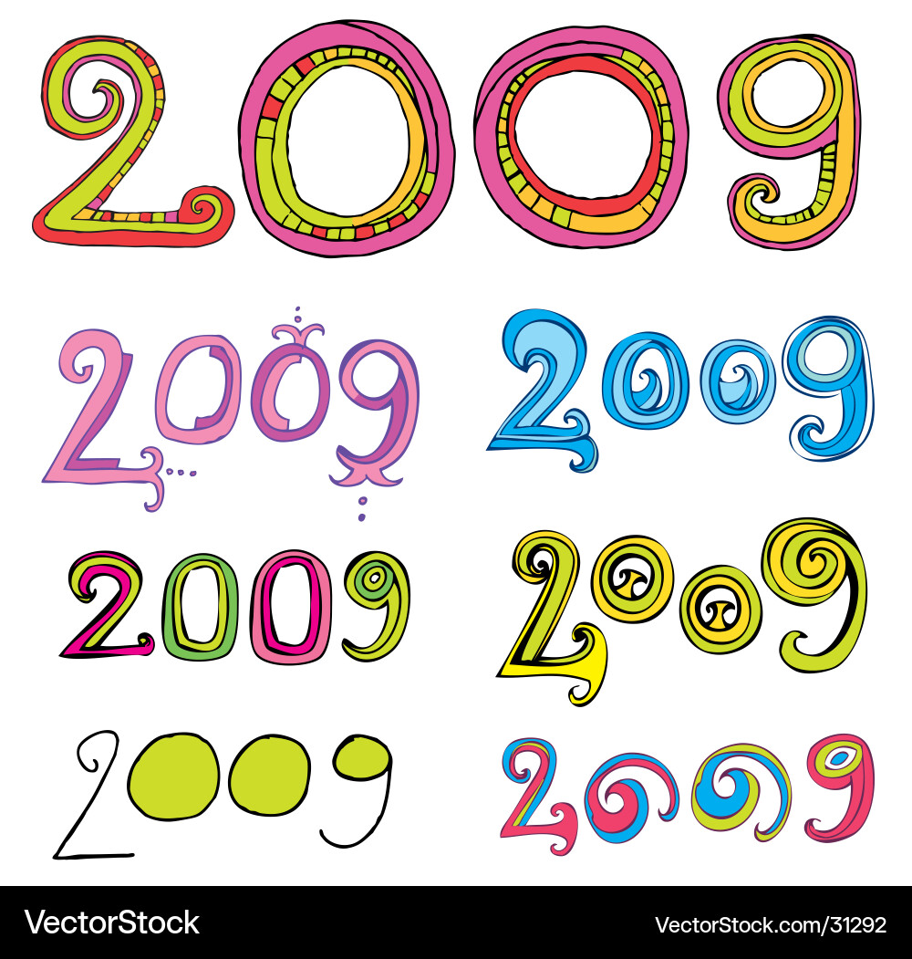 2009 logo Royalty Free Vector Image - VectorStock