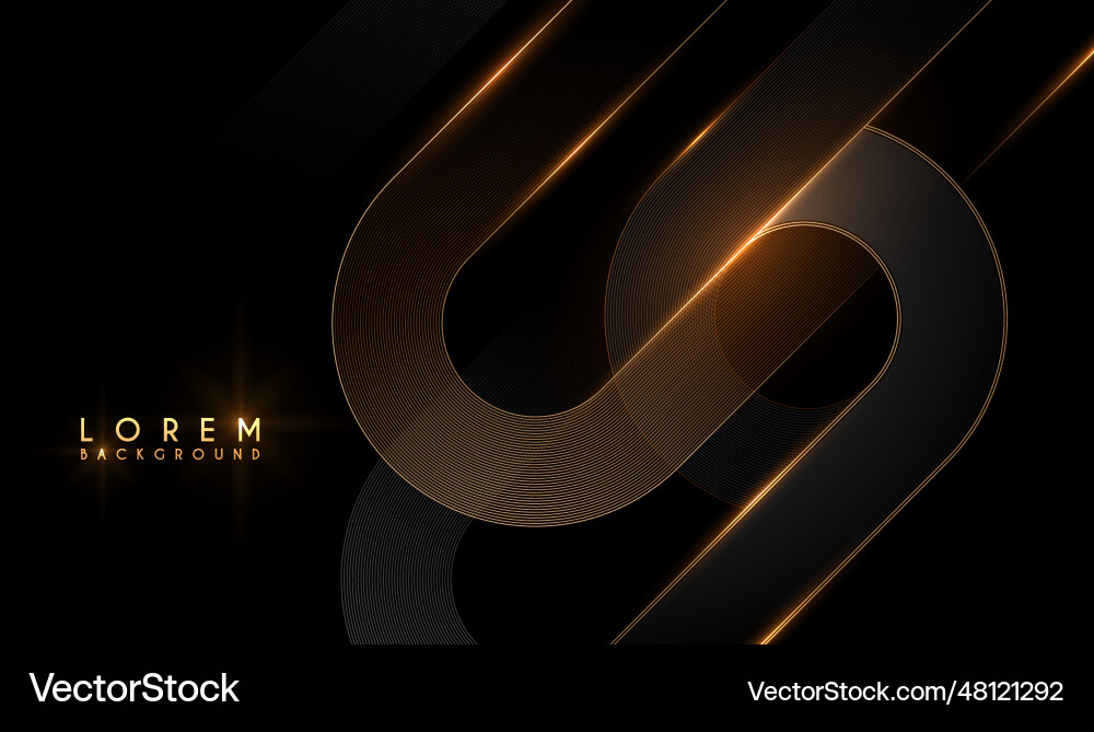 Abstract black and gold geometric shapes Vector Image