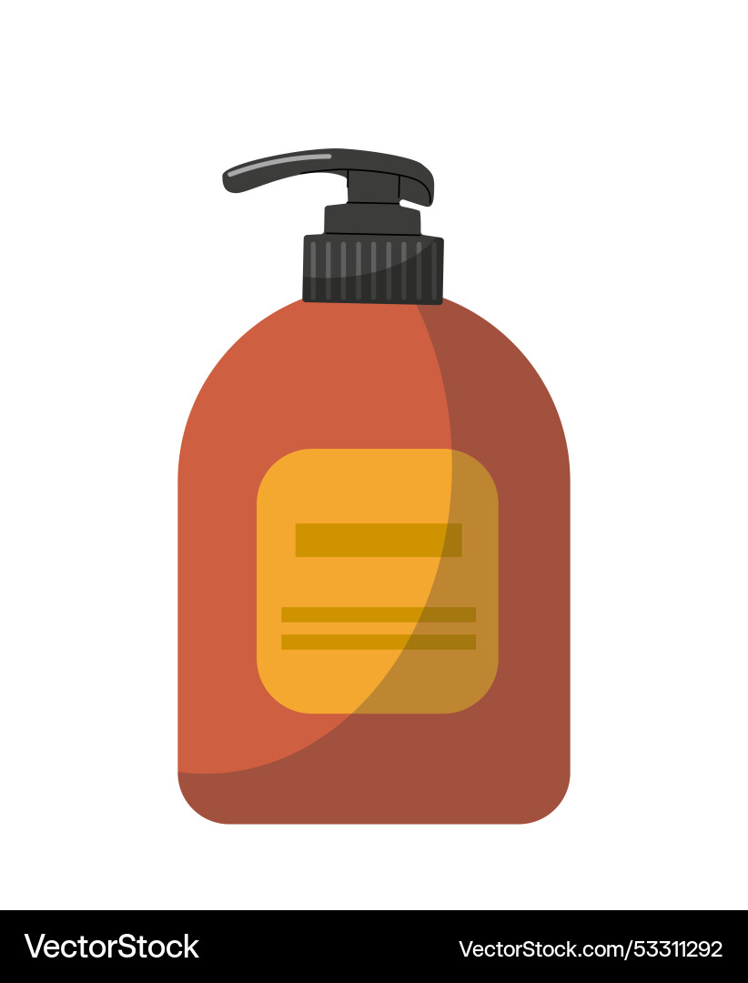 Cleaning soap liquid icon in plastic Royalty Free Vector