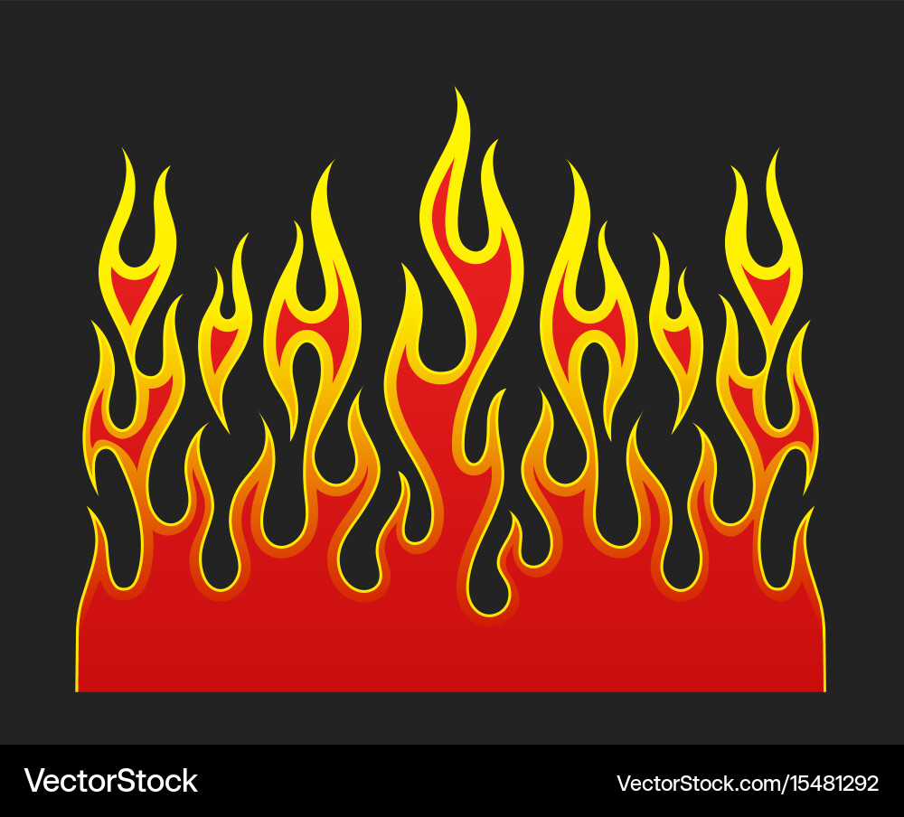 Dynamic Flame Element Royalty Free Vector Image
