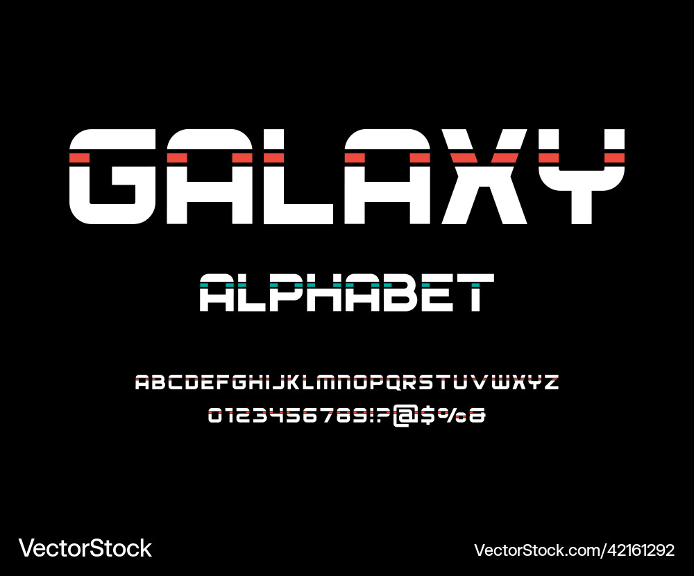 Futuristic font Royalty Free Vector Image - VectorStock