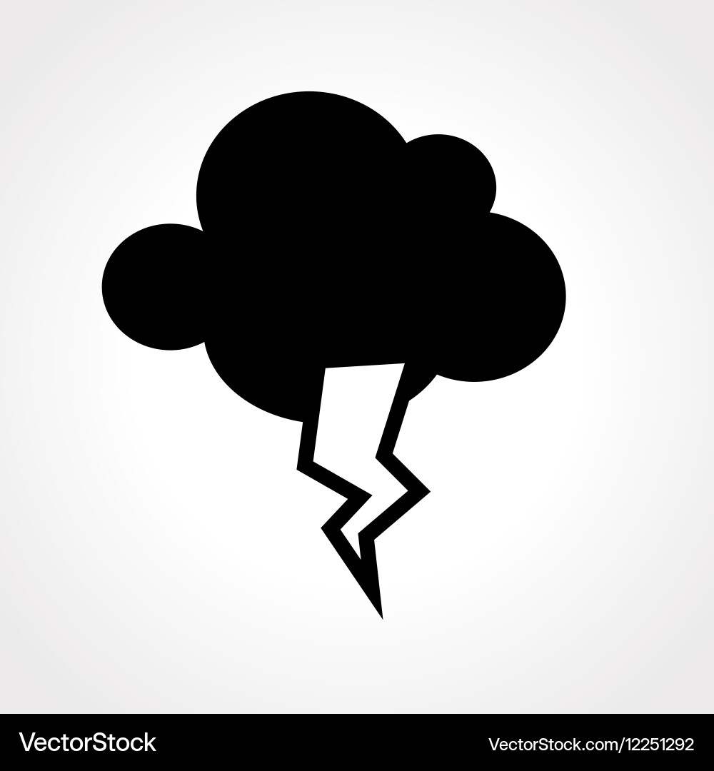 Lightning cloud Royalty Free Vector Image - VectorStock