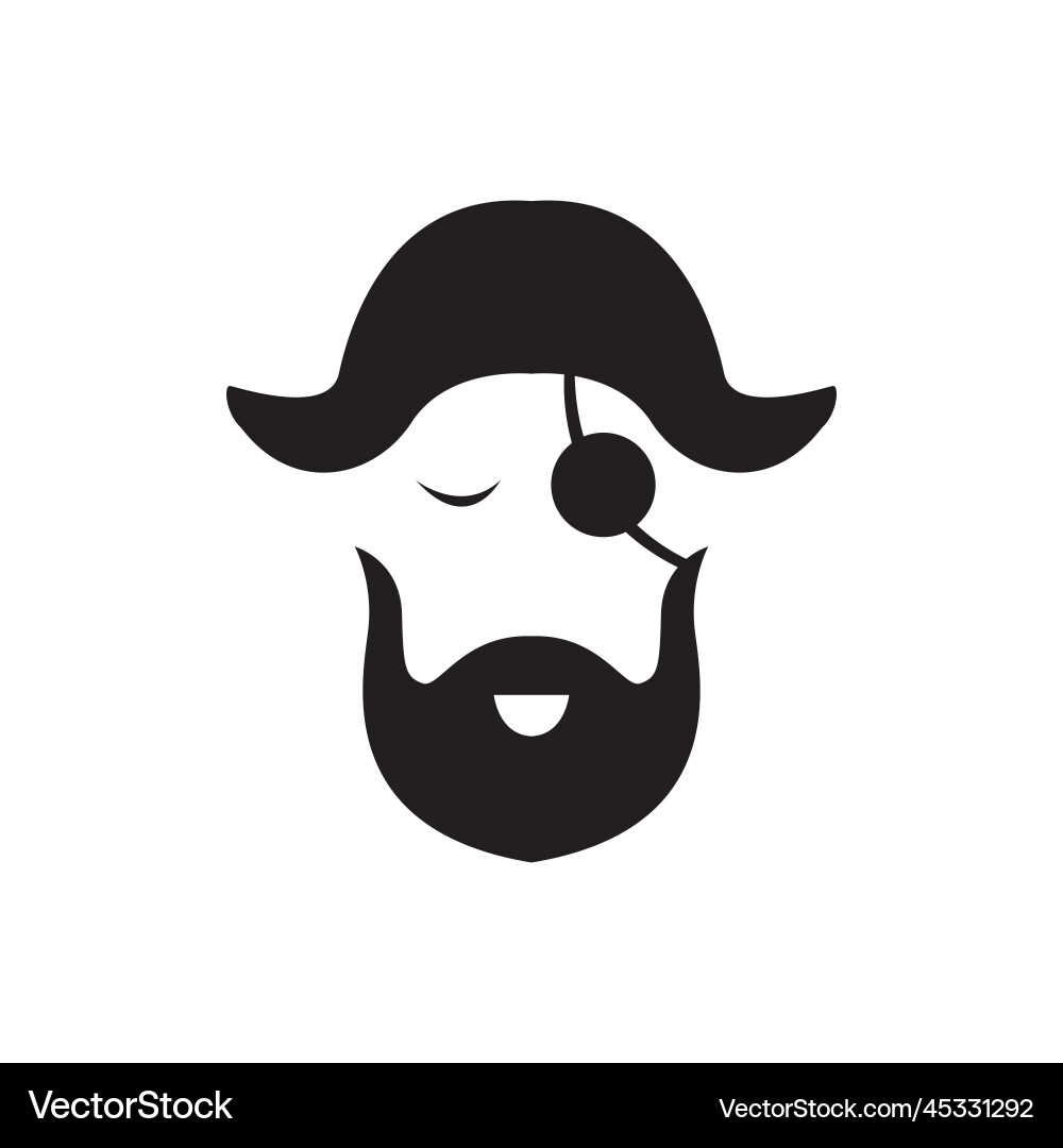 Old pirate icon logo Royalty Free Vector Image