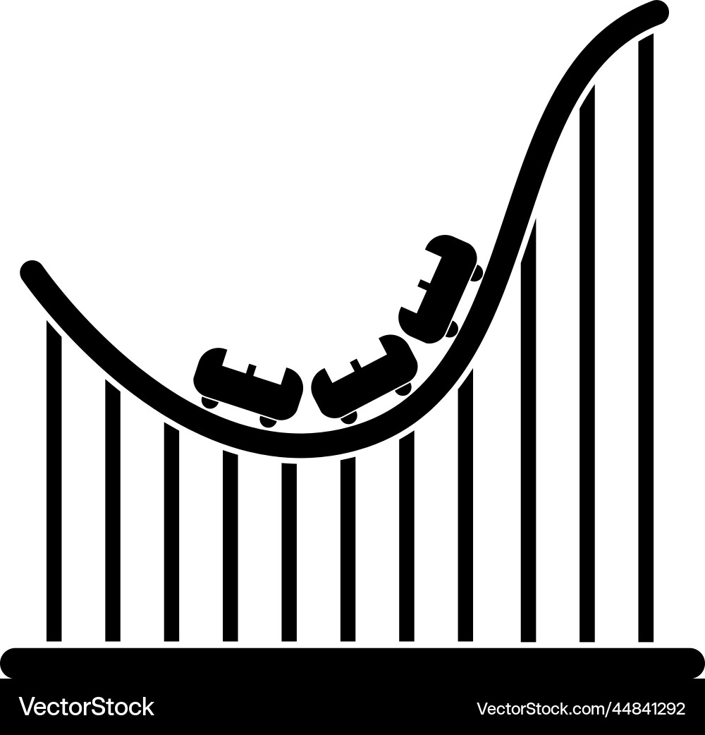 Roller Coaster Track Icon Royalty Free Vector Image