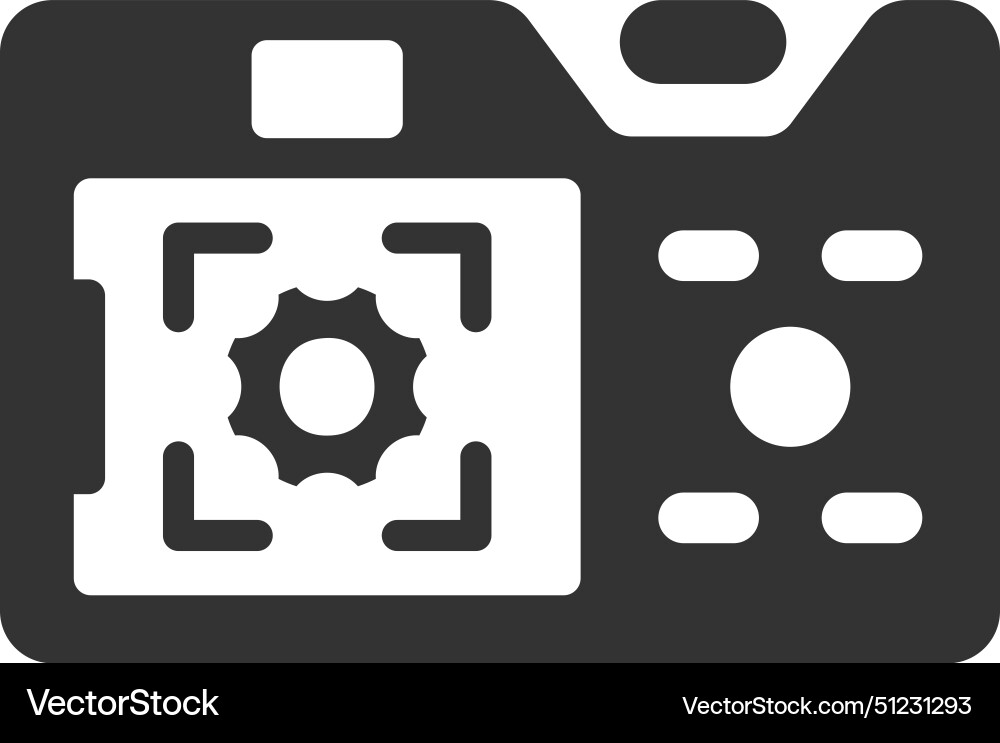 Camera screen settings icon Royalty Free Vector Image