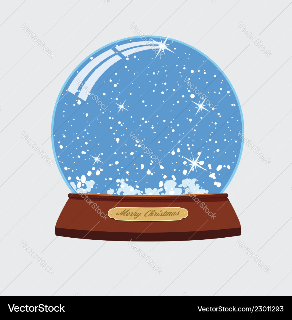 Christmas of snow globe Royalty Free Vector Image