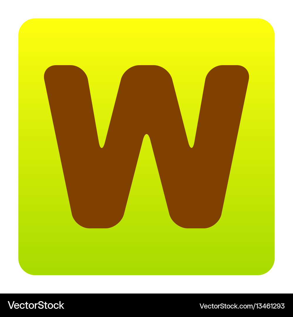 Letter w sign design template element Royalty Free Vector