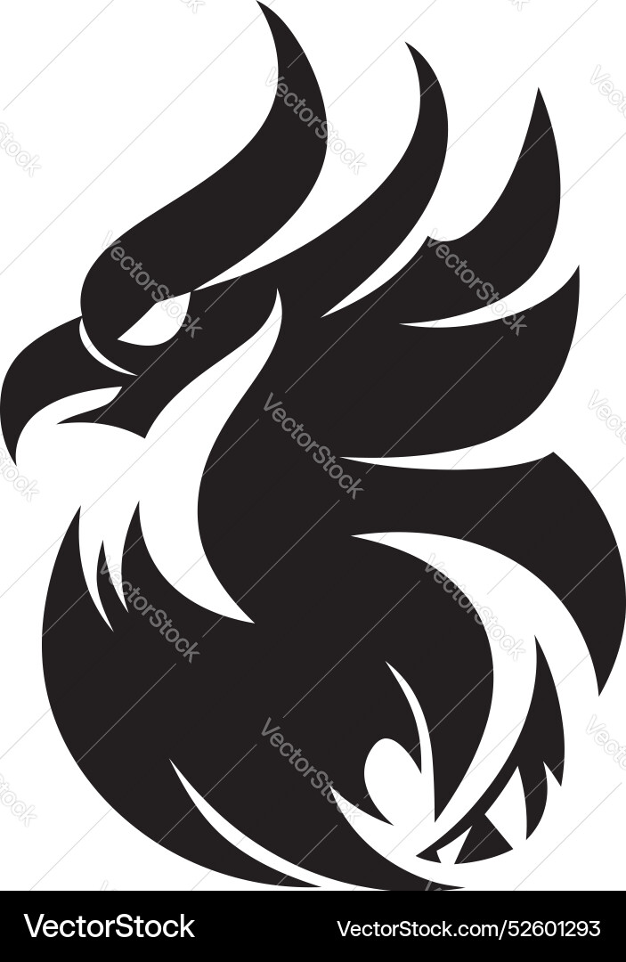 Phoenix luminescence icon of mythical bird Vector Image