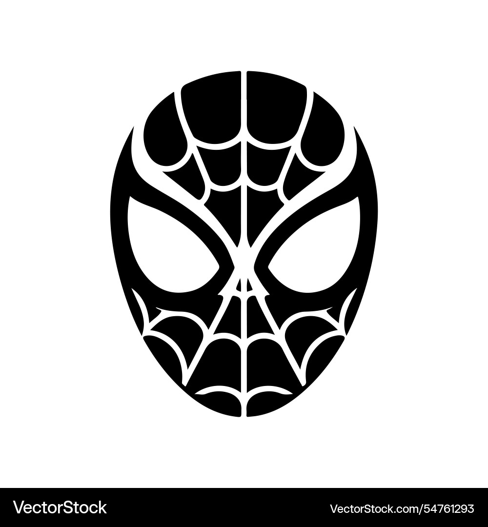 Spider man mask silhouette graphics perfect Vector Image