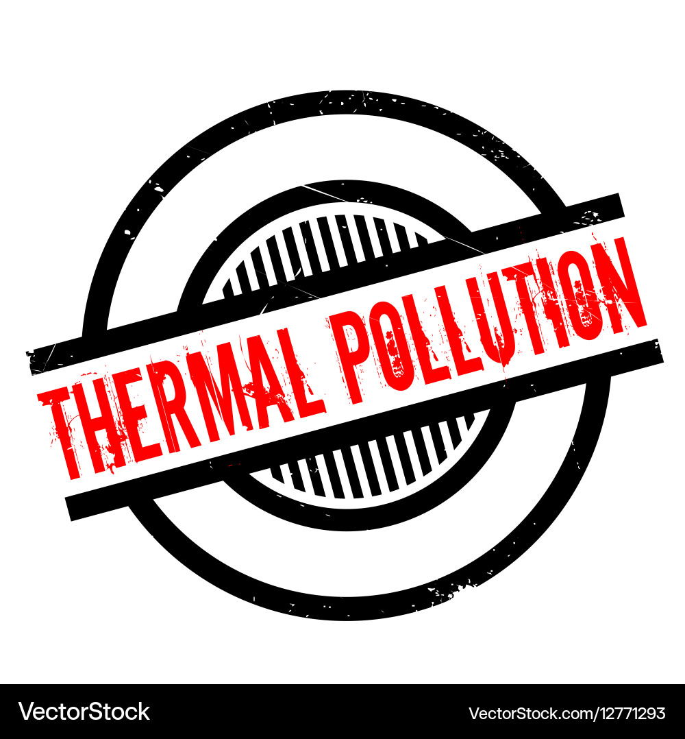 Thermal pollution rubber stamp Royalty Free Vector Image