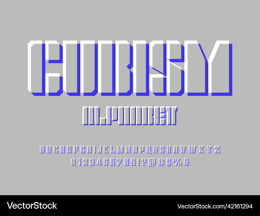 Abstract font Royalty Free Vector Image - VectorStock