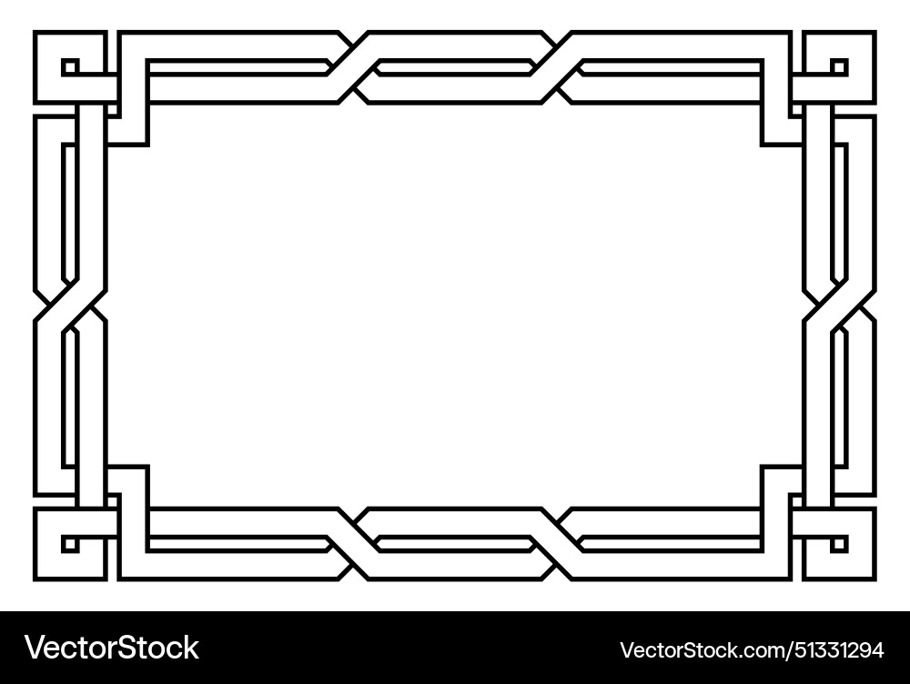 Decorative frame in roman style with celtic Vector Image