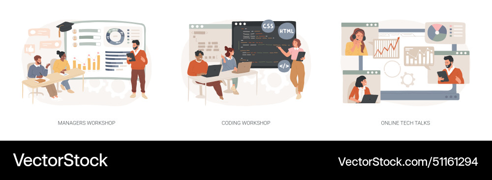 Employee skills training isolated concept Vector Image