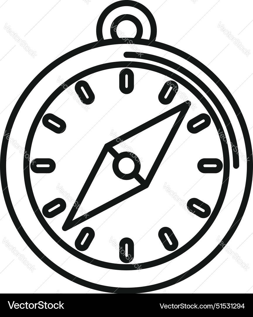 Navigating with a compass icon Royalty Free Vector Image