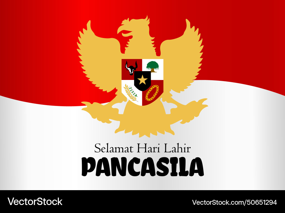 Pancasila day background Royalty Free Vector Image