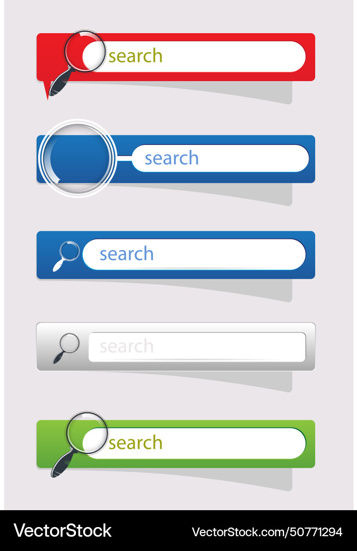 Search buttons for website Royalty Free Vector Image