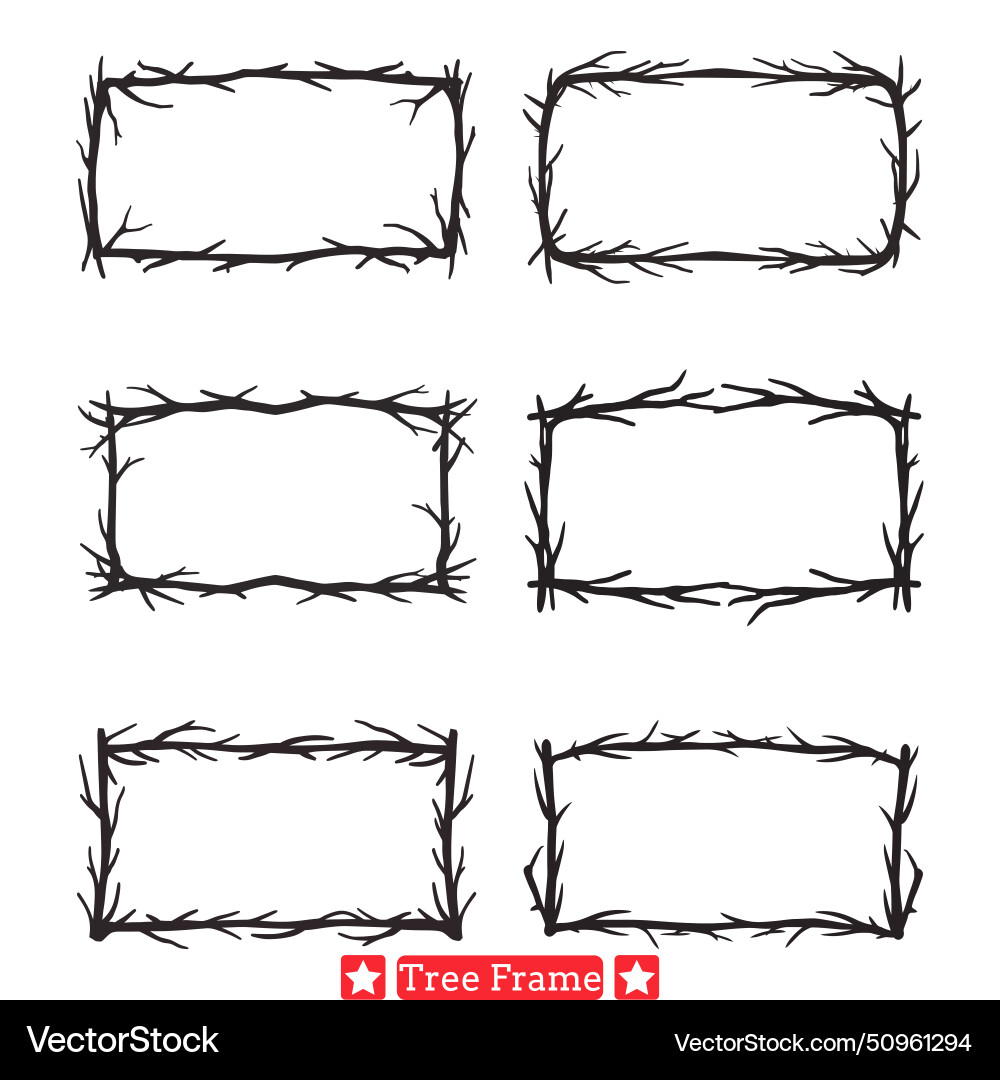 Silhouetted serenity captivating tree frame Vector Image