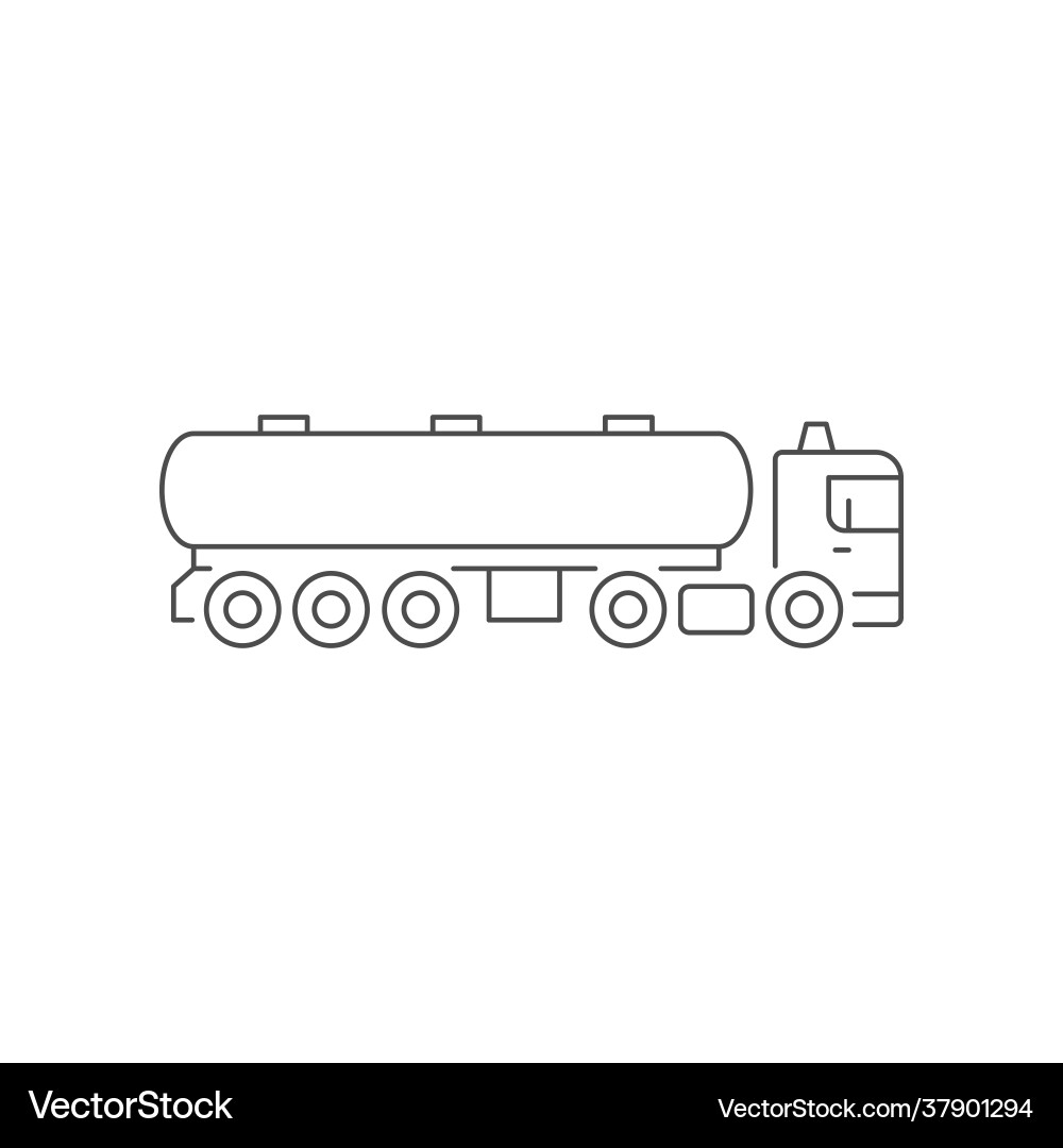 Tanker Trailer Truck Icon Royalty Free Vector Image
