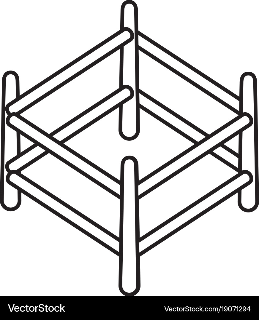 Wooden corral isolated icon Royalty Free Vector Image