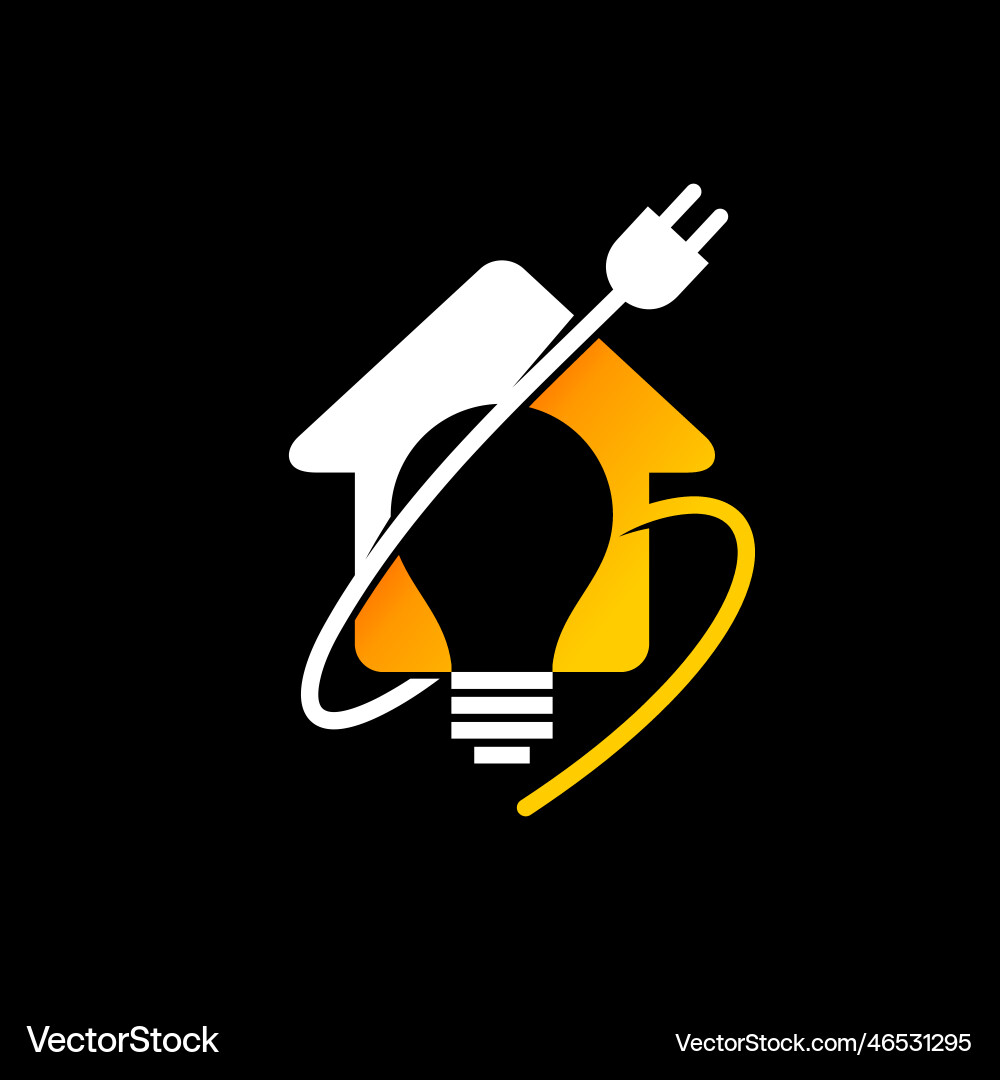 Electric House Logo Royalty Free Vector Image - VectorStock