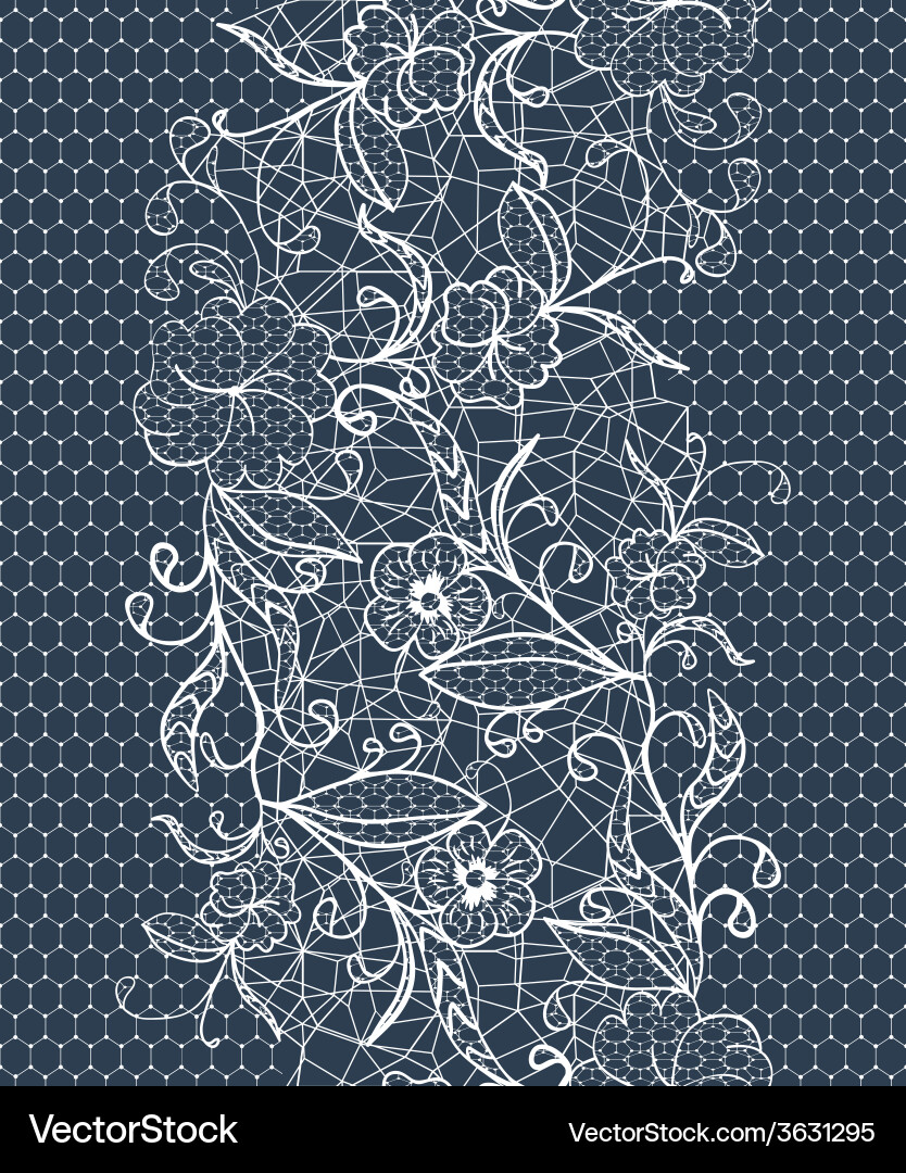 Elegant White Lace Ribbon Royalty Free Vector Image
