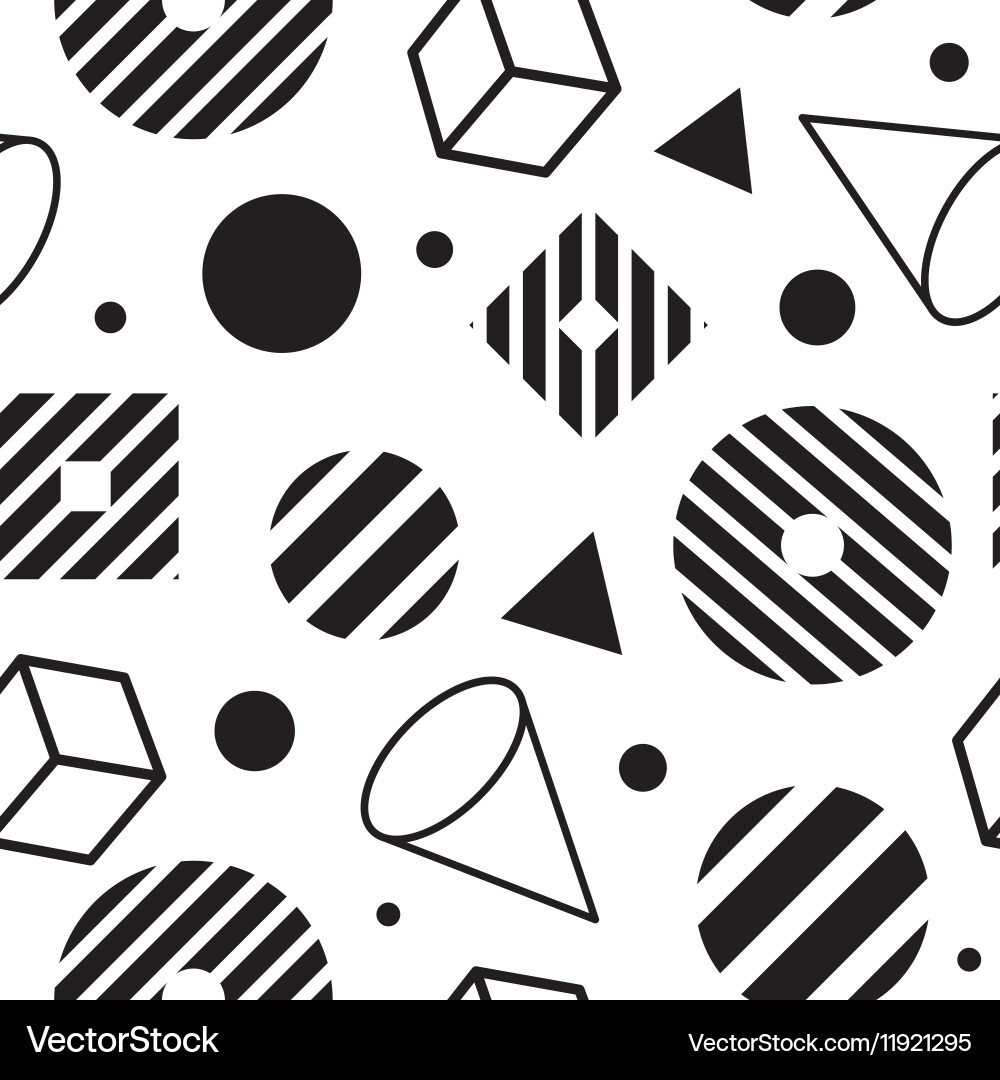 Geometric Memphis Pattern Royalty Free Vector Image