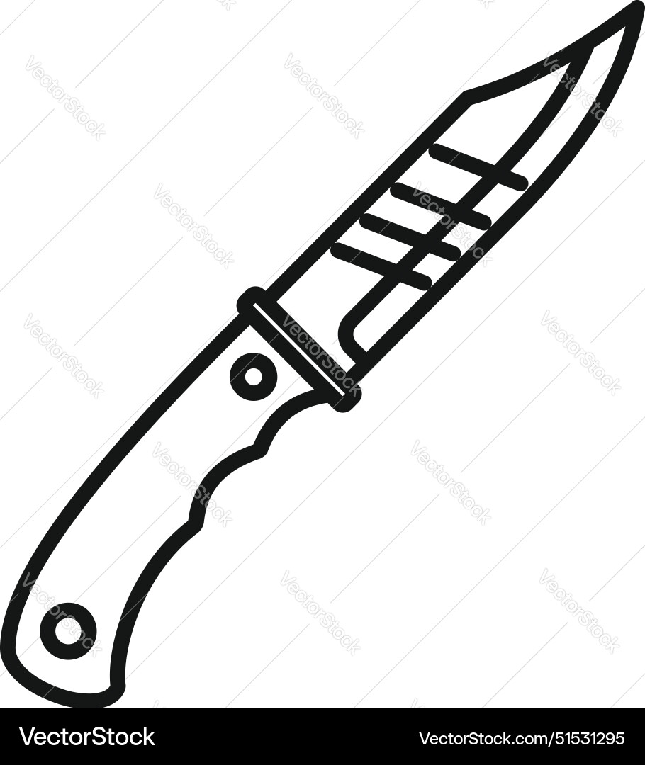 Hunting knife blade weapon sharp Royalty Free Vector Image
