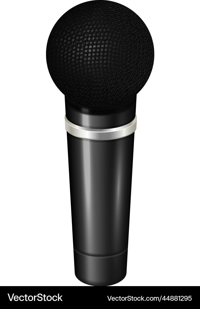 Professional dynamic microphone composition Vector Image