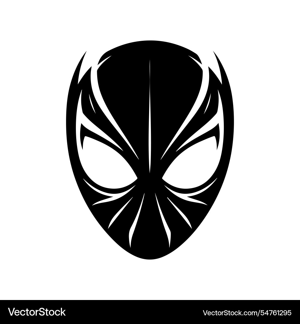 Spider man mask silhouette graphics perfect Vector Image