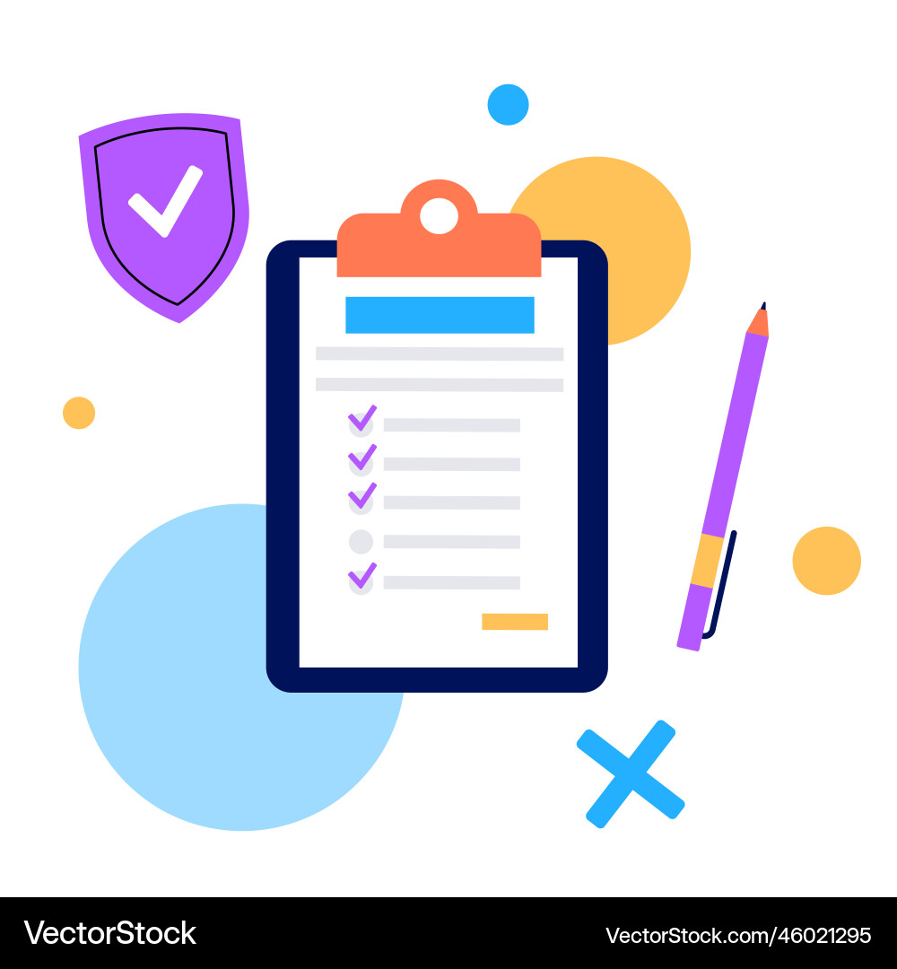 Survey form document Royalty Free Vector Image