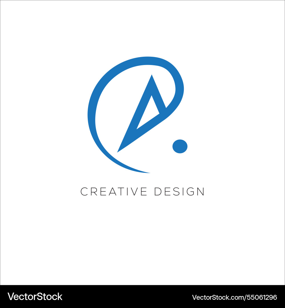 A initial logo design Royalty Free Vector Image
