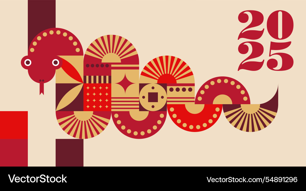 Chinese new year snake Royalty Free Vector Image