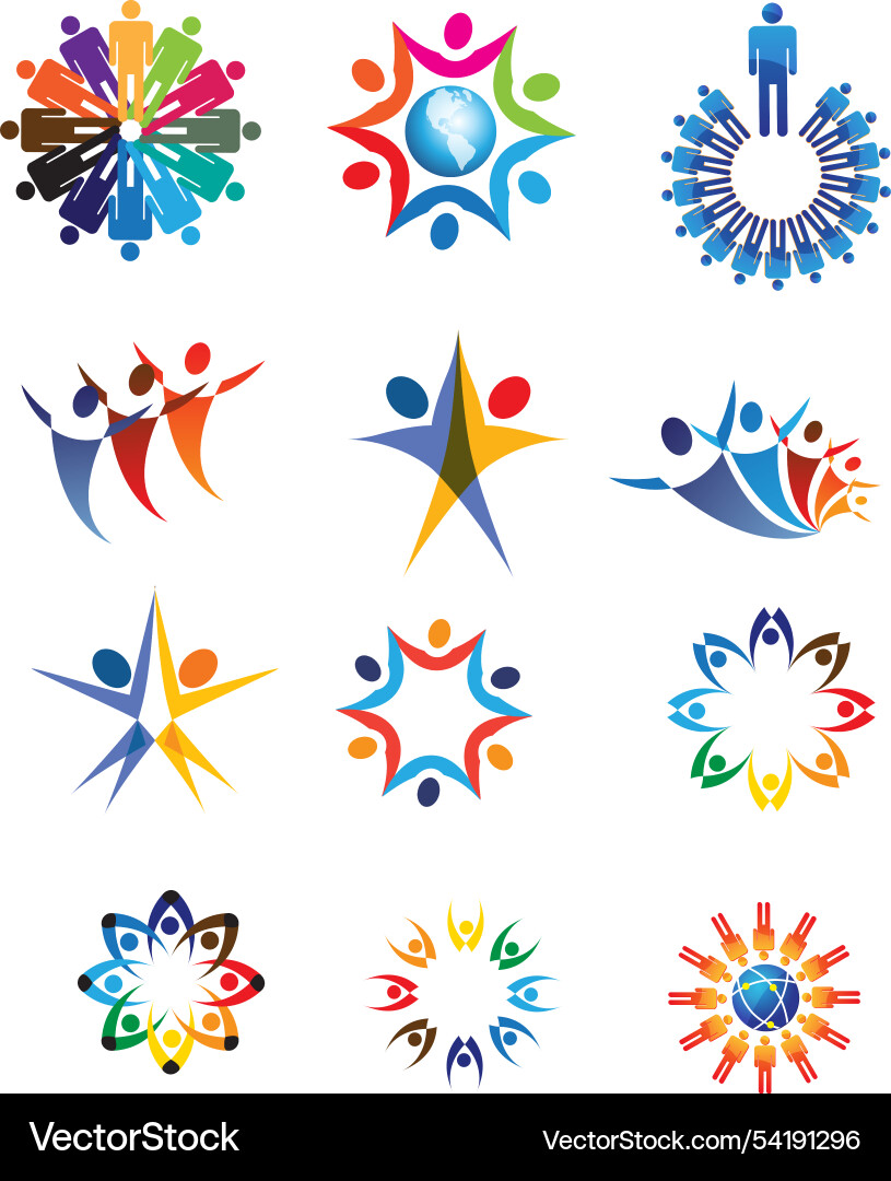 Community icon design Royalty Free Vector Image